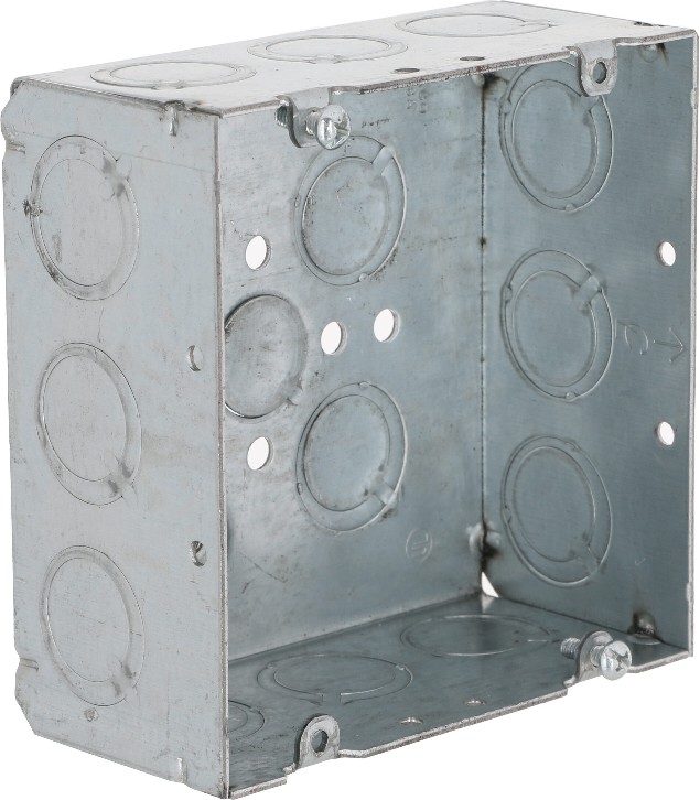 RACO 2 -Gang Galvanized steel New work Square Electrical Box